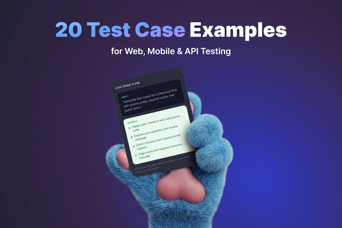 20 Test Case Examples for Web, Mobile & API Testing
